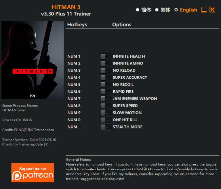 Hitman 3 - Cheats, Trainers, Codes - Games Manuals